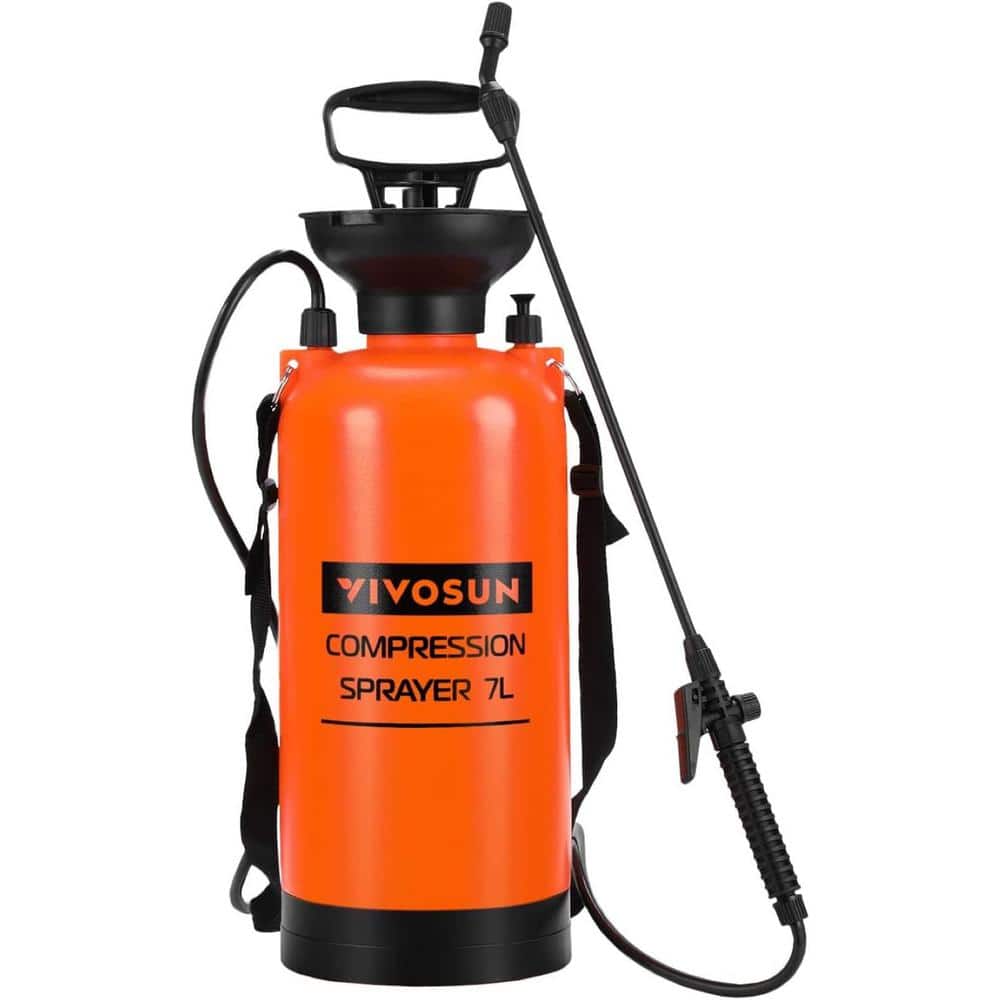 VIVOSUN 1.85 Gal. Pump Pressure Sprayer with Adjustable Shoulder Strap ...