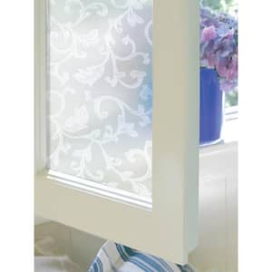 HIDBEA 17.5 in. W x 78 in. L Reeded Non-Adhesive Decorative Window Film ...