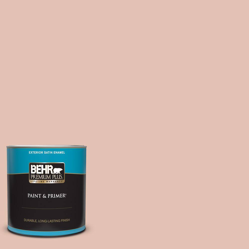 BEHR PREMIUM PLUS 1 qt. #S180-2 Sunwashed Brick Satin Enamel Exterior ...