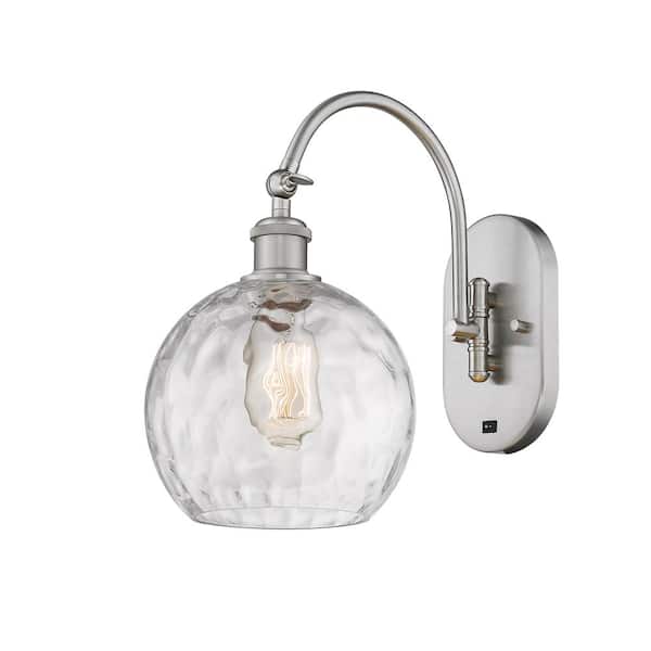 Innovations Athens Water Glass 1-Light Brushed Satin Nickel, Clear ...