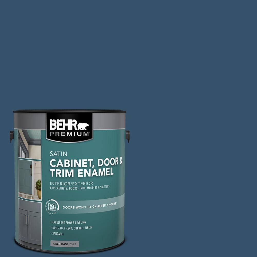 BEHR PREMIUM 1 gal. #MQ5-58 Velvet Rope Satin Enamel Interior/Exterior ...