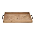 Litton Lane Contemporary Brown Wood Contemporary Tray 44384 - The Home ...