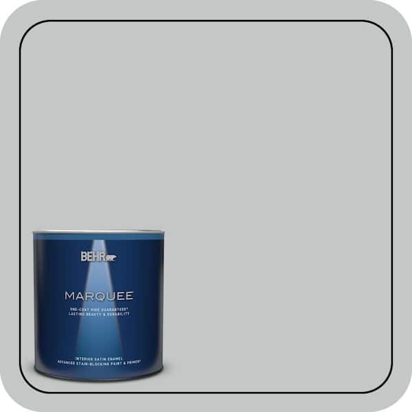 BEHR MARQUEE 1 qt. #N450-2 Zero Gravity Satin Enamel Interior Paint ...