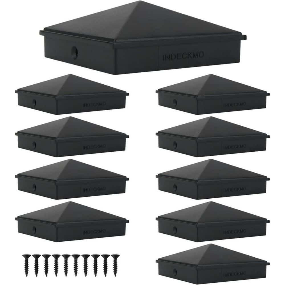 Afoxsos 10 Pack Aluminum Pyramid Post Caps for 3.5 x 3.5 Wood Posts ...