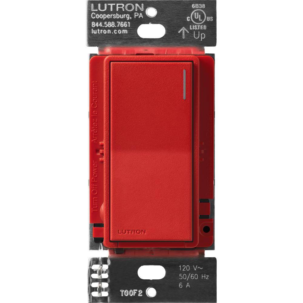 Lutron Sunnata Switch, for 6A Lighting or 3A 1/10 HP Motor, Single Pole/Multi Location, Signal ...