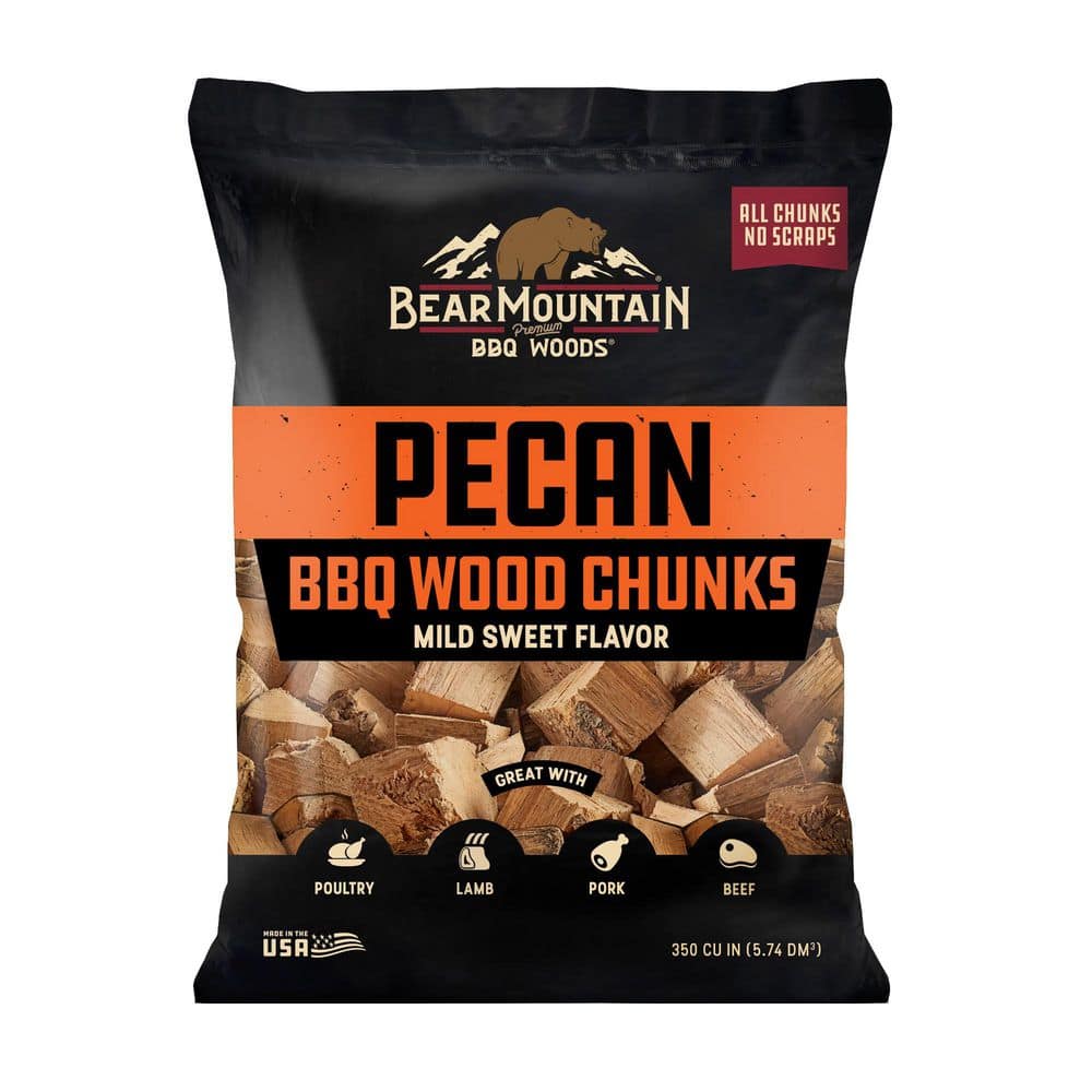 Bear Mountain Premium BBQ Woods 350 cu. in. BBQ Wood Chunks-Pecan FC38 ...