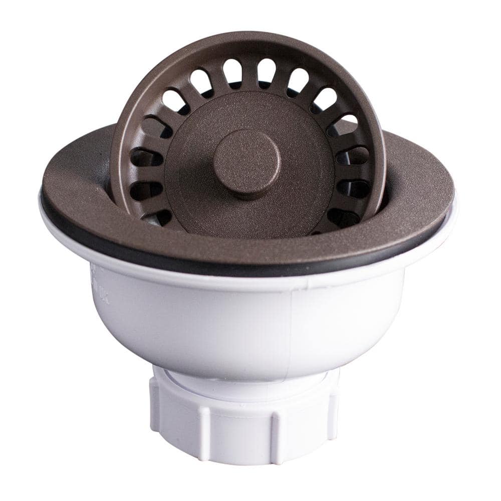 Karran 3-1/2 in. Kitchen Sink Basket Strainer in Brown QBSBR - The Home ...