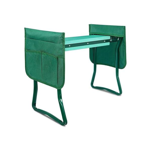 Metal Garden Stool, Foldable Garden Kneeler and Seat, 2 Removable Tool ...