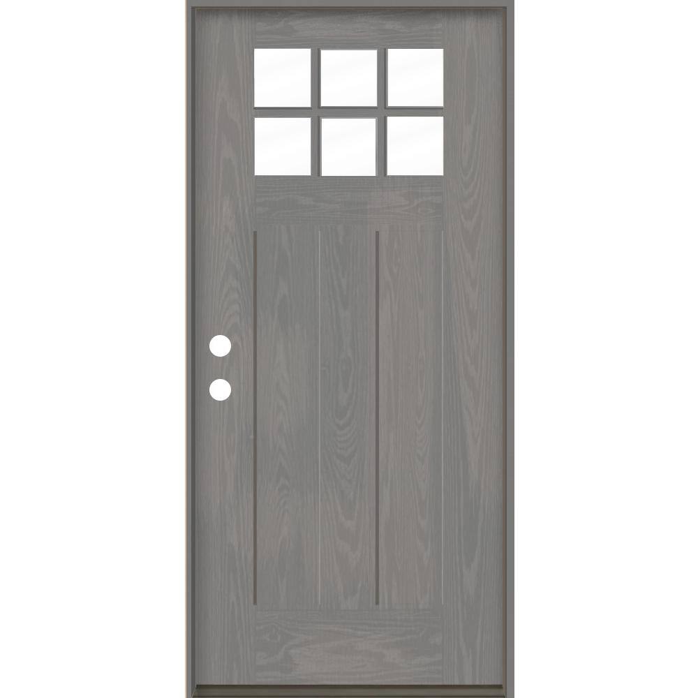 Krosswood Doors PINNACLE Craftsman 36 in. x 79 in. 6-Lite Right-Hand ...