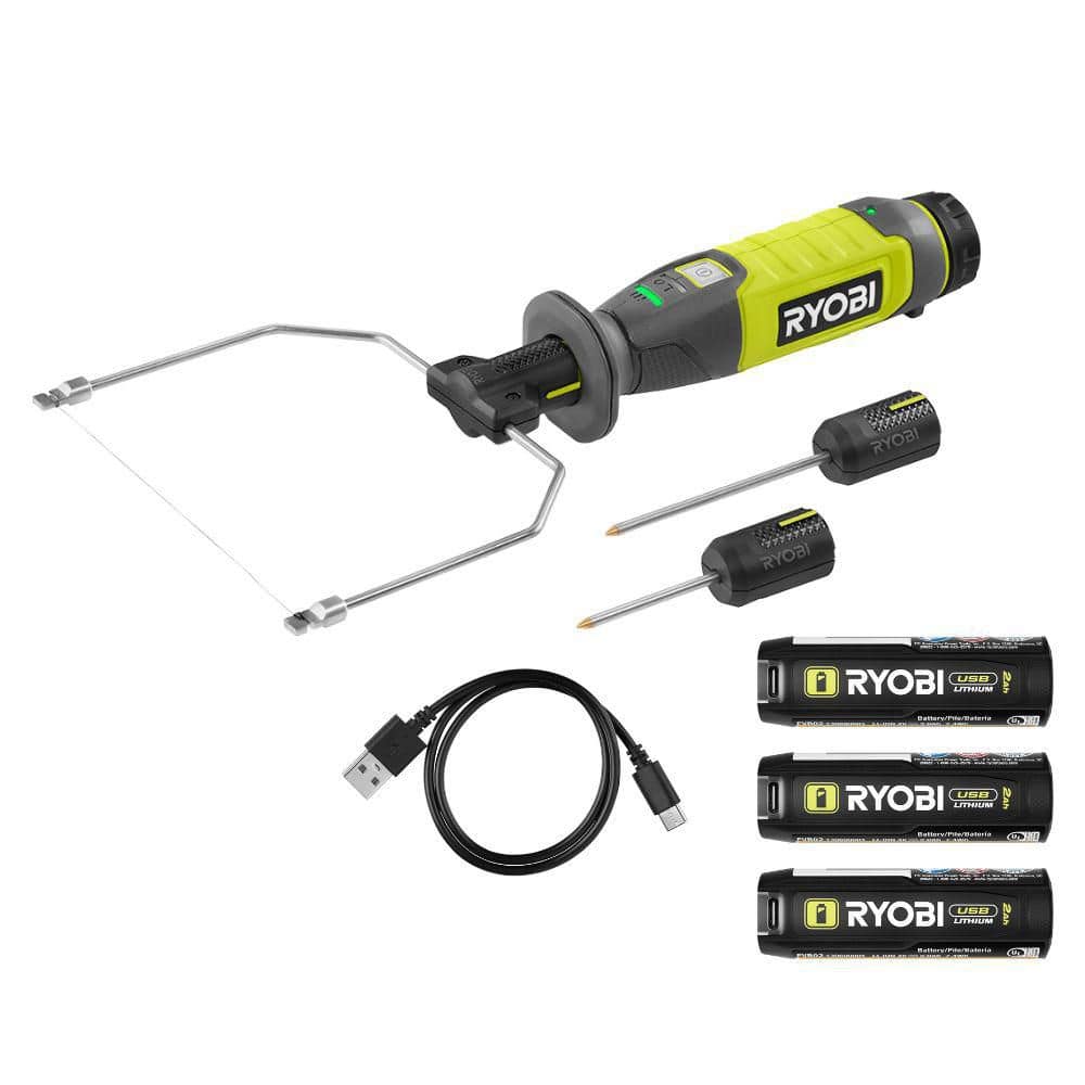 RYOBI USB Lithium Hot Wire Foam Cutter Kit with 2.0 Ah Battery ...
