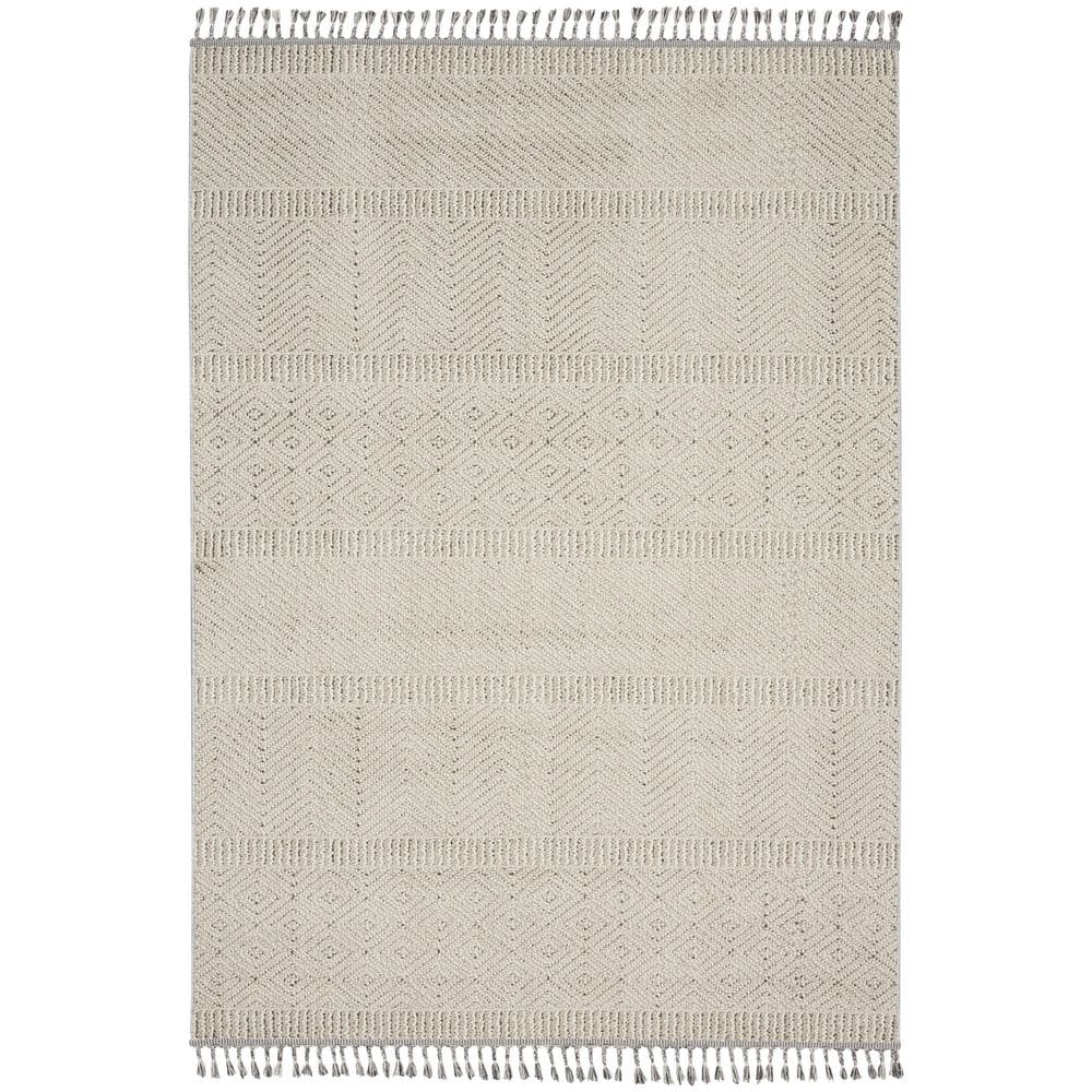 Nourison Paxton Taupe 5 ft. x 8 ft. Geometric Contemporary Area Rug ...