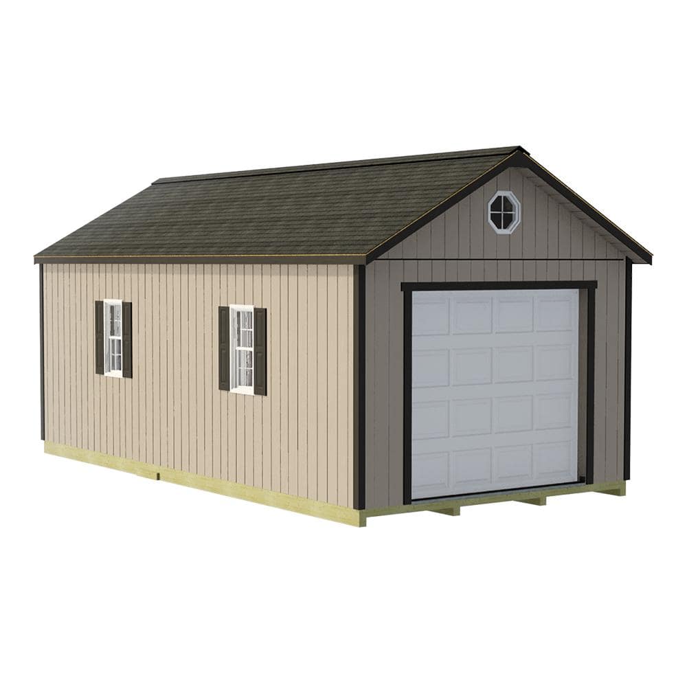 Best Barns Tailored Titan 12 ft. x 24 ft. Wood Garage Kit with High ...