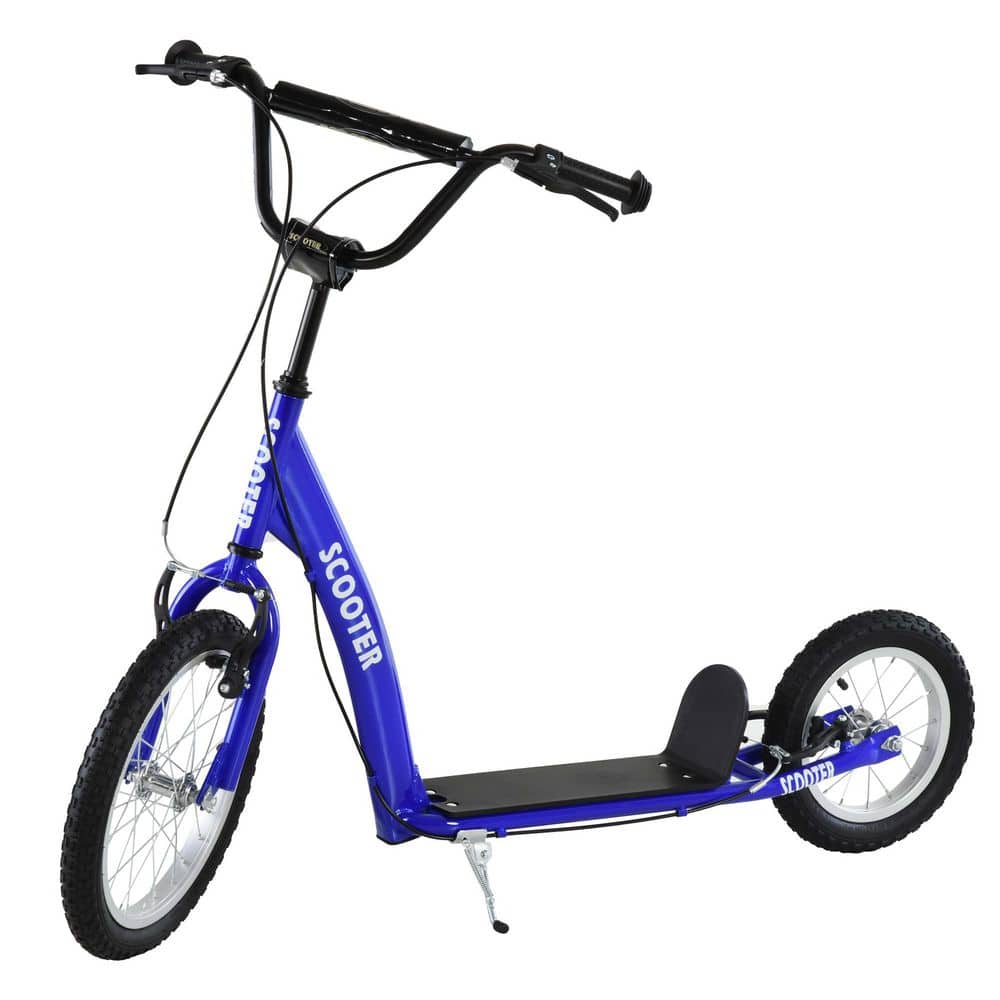 Sudzendf Teal Blue Lightweight Durable Steel Frame Scooter with Big ...