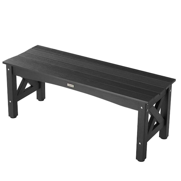 Dracelo Outdoor Bench, 44.5 in. Weatherproof Plastic Frame with ...