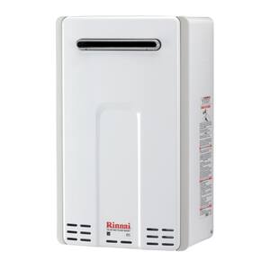 Rinnai High Efficiency 7.5 GPM Residential 180,000 BTU Natural Gas Interior Tankless Water ...