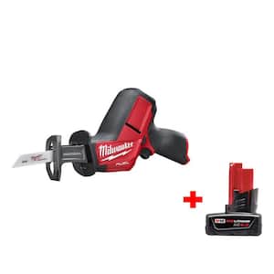 Milwaukee M12 12 Volt Lithium Ion HACKZALL Cordless Reciprocating Saw with 4.0 Ah M12 Battery 2420 20 48 11 2440 The Home Depot