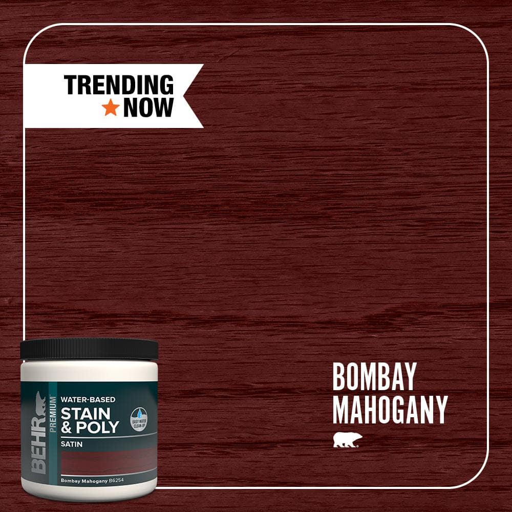 BEHR PREMIUM 8 oz. #TIS-354 Bombay Mahogany Semi-Transparent Satin ...