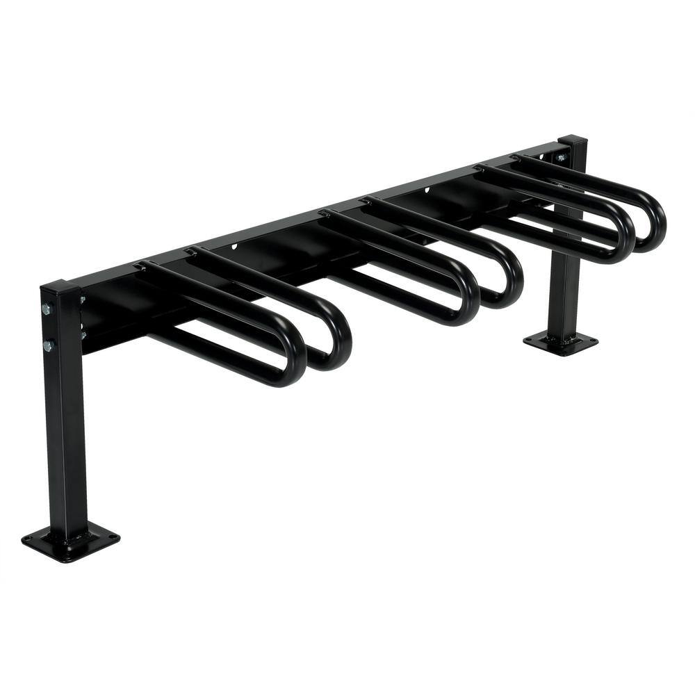 Vestil Black Bicycle Rack 13.81 in. x 45.87 in. x 14.56 in.-BR-M3S-BK ...