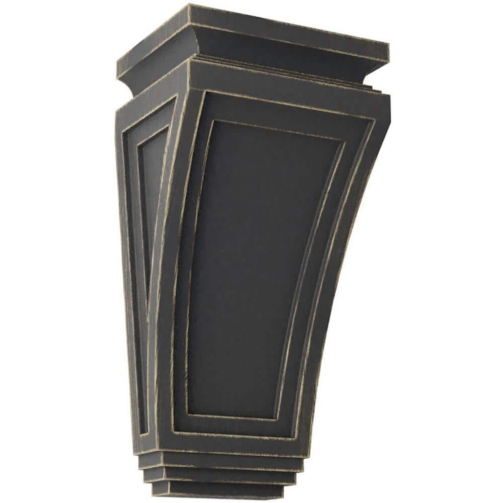 Ekena Millwork 6 in. x 12 in. x 4-3/4 in. Black Arts and Crafts Wood ...