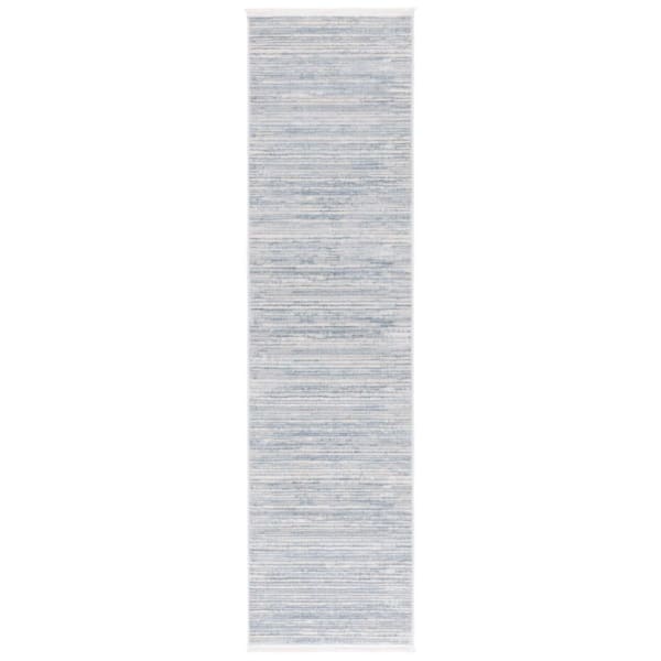 SAFAVIEH Mila Light Blue/Gray 2 ft. x 8 ft. Abstract Distressed Runner ...