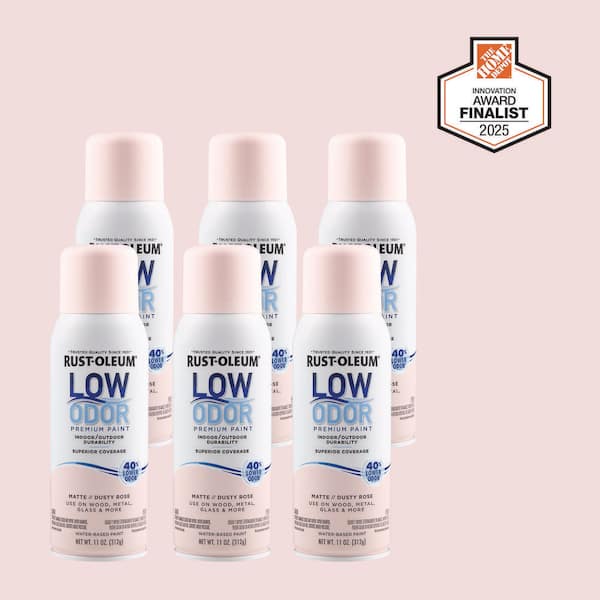 Rust-Oleum Low Odor 11 oz. Matte Dusty Rose Low Odor Water-Based Spray ...