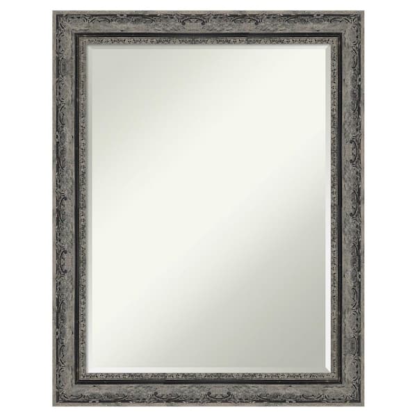 Amanti Art Filigree Matte Black 22.5 in. x 28.5 in. Petite Bevel ...