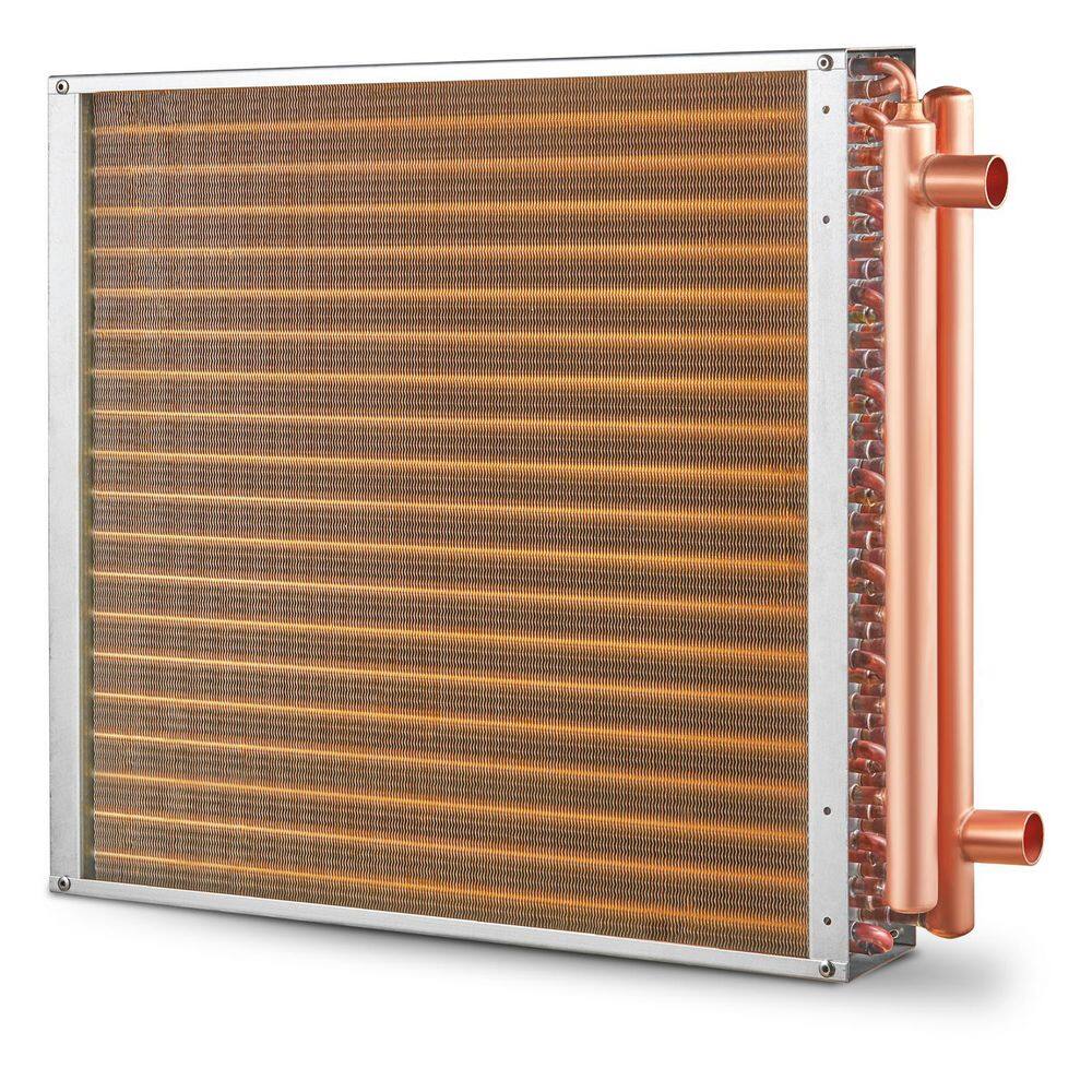 SKYSHALO 20 x 20 in. Water to Air Heat Exchanger, 3-Row 3/8 in. Copper ...