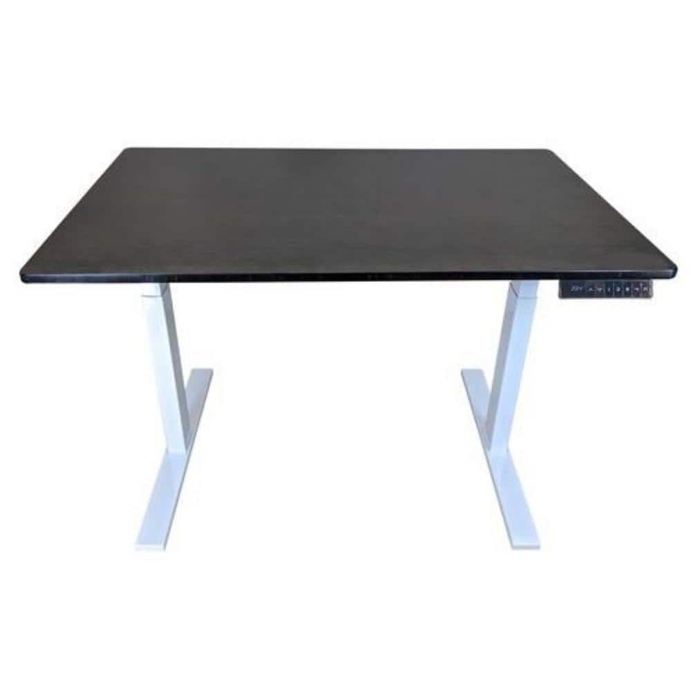 HomeRoots Amelia 30 in. Rectangular Black Bamboo Computer Desk with ...