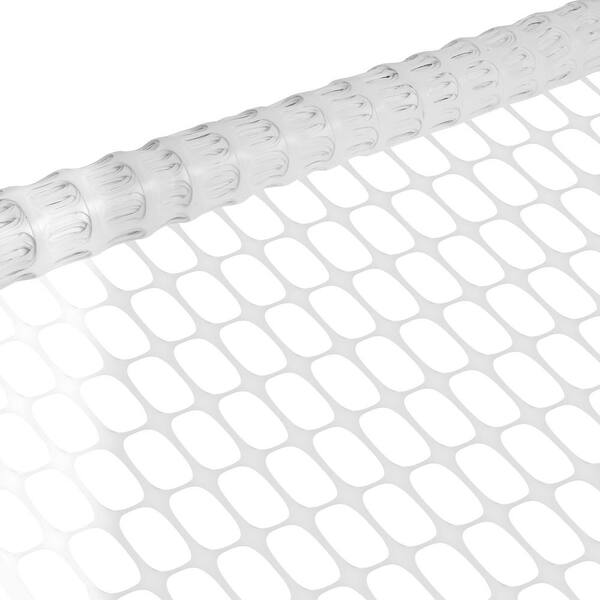 BOEN 4 ft. x 50 ft. White Construction Snow/Safety Barrier Fence SF-453 ...
