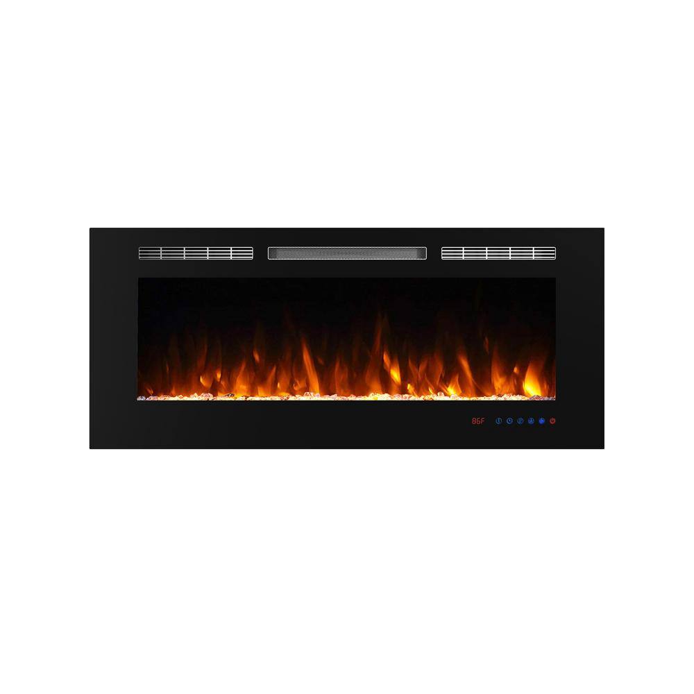 Clihome 50 in. Recessed Installation Fireplace Insert with Remote ...