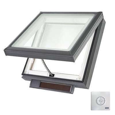 VELUX 46-1/2 in. x 46-1/2 in. Fresh Air Venting Curb-Mount Skylight with Tempered LowE3 Glass ...