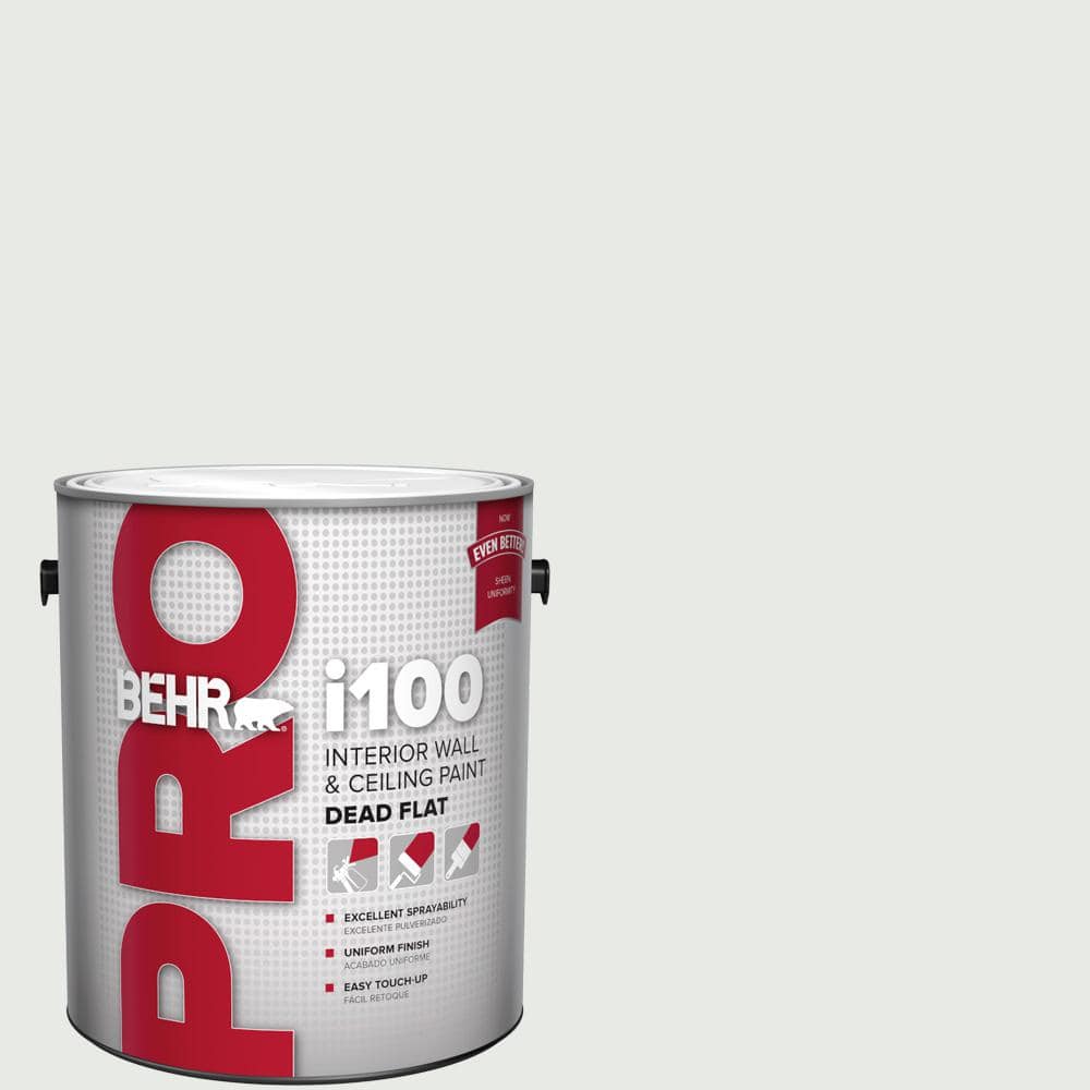 BEHR PRO 1 gal. #BL-W08 Frothy Surf Dead Flat Interior Paint PR10501 ...
