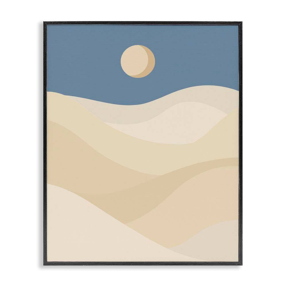 Stupell Industries Desert Dunes and Moon by Daphne Polselli Black Framed Nature Giclee Art Print ...
