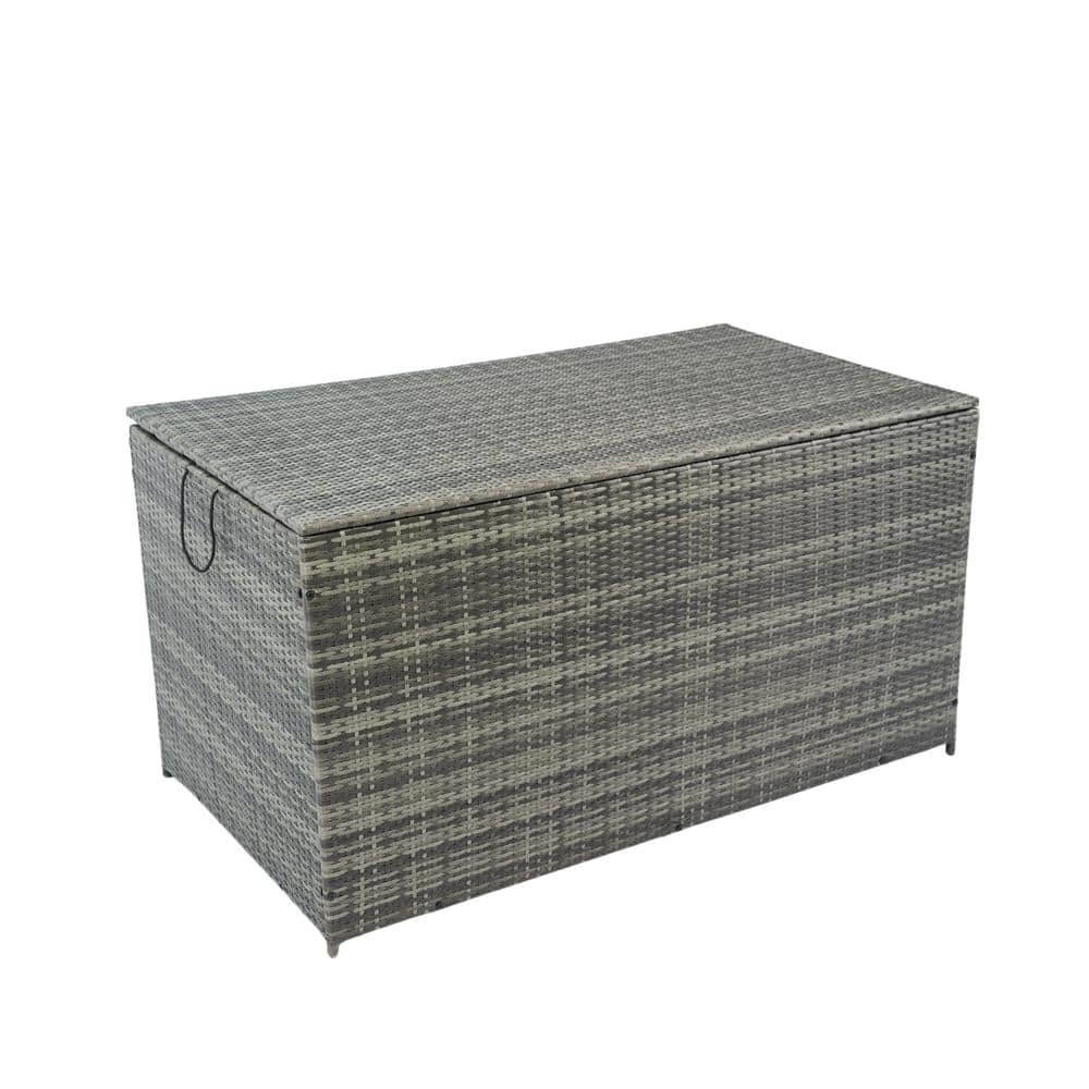 Otryad Outdoor Storage Box, 200 Gal. Wicker Patio Deck Boxes with Lid ...