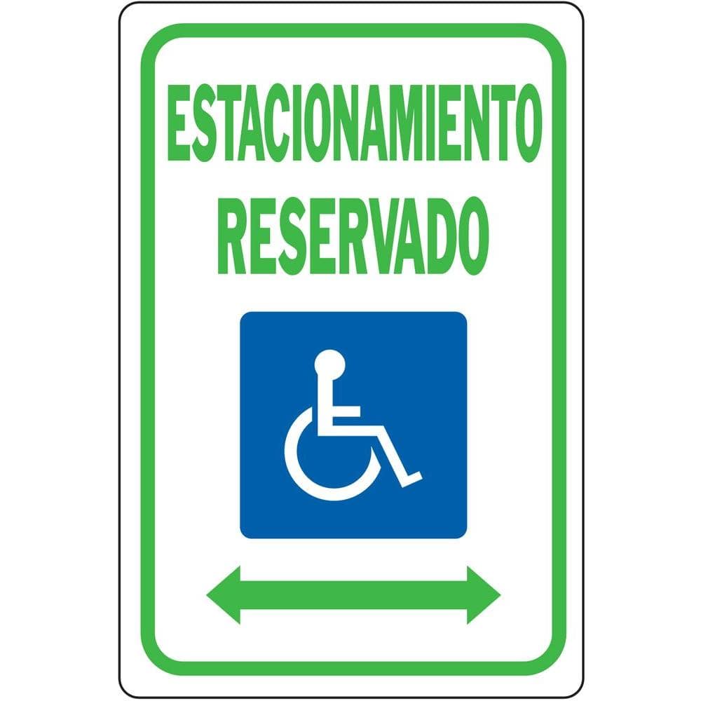 Everbilt 18 in. x 12 in. Aluminum Estacionamiento Reservado Sign 21303 ...
