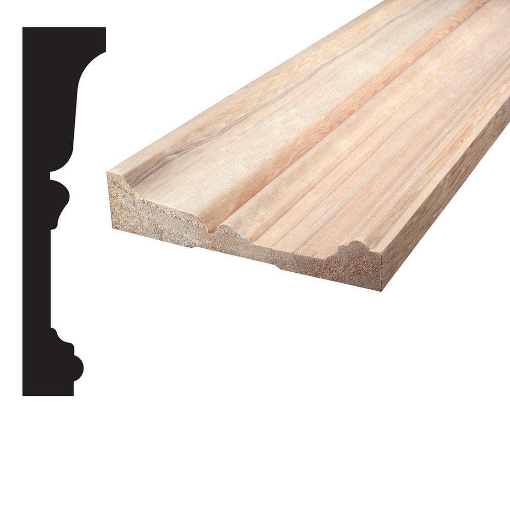 Alexandria Moulding 1-3/16 in. x 5-1/4 x 96 in. Mixed Grain Hemlock ...