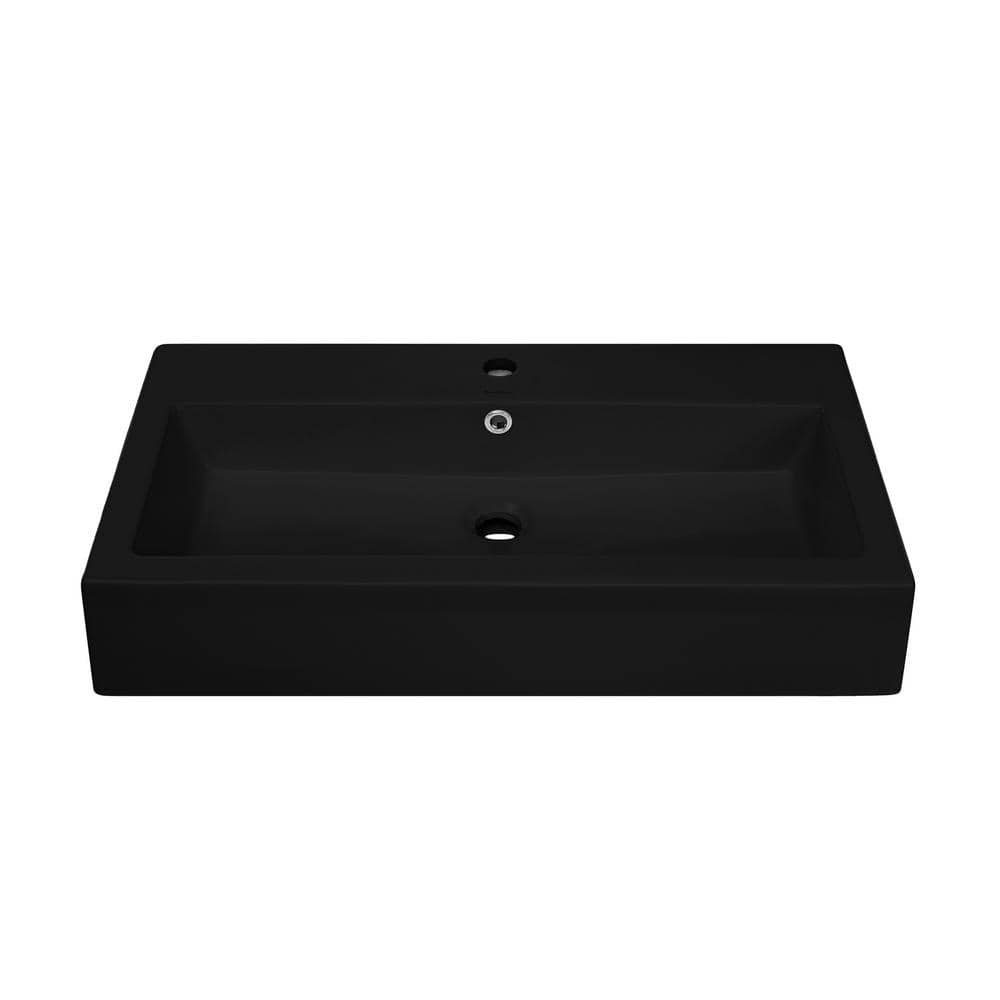 Swiss Madison Voltaire 32 in. Rectangle Wall-Mounted Ceramic Sink in ...