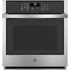 GE 27 in. Smart Single Electric Wall Oven Self-Cleaning in Stainless ...