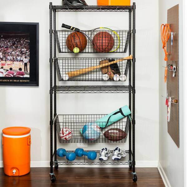 Have a question about Honey Can Do Steel 17.9 in. W x 72 in. H x 35.6 in. D Heavy Duty Garage Shelving Unit With Wheels 3 Shelves Black Pg 1 The Home Depot