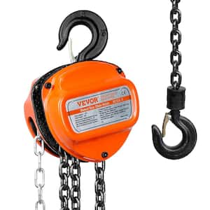VEVOR 1/2-Ton Chain Hoist 10 ft. Manual Chain Block Hoist w/ 2 Hooks ...