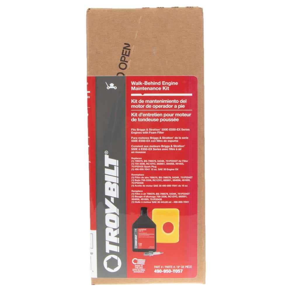 Troy-Bilt Engine Maintenance Kit for Briggs and Stratton 500E and 550E ...