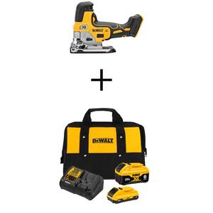 DEWALT 20V MAX XR Cordless Brushless Jigsaw and 20V MAX XR Brushless ...