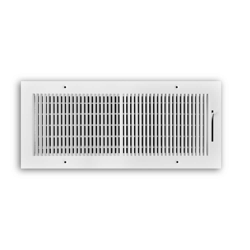 TruAire 16 in. x 6 in. 2-Way 1/3 in. Fin Spaced Wall/Ceiling Register ...