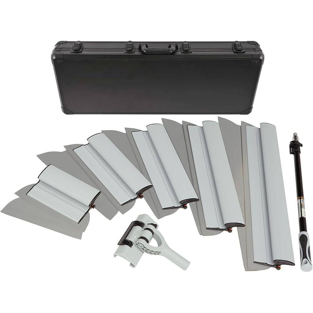 KIWDZFU 13-Piece Drywall Skimming Blade Set with Extension Pole and ...