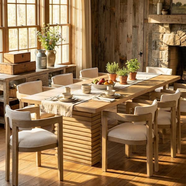 CHRISTOPHER KNIGHT HOME Derrian Modern 9-Piece MDF Wood Top Dining ...