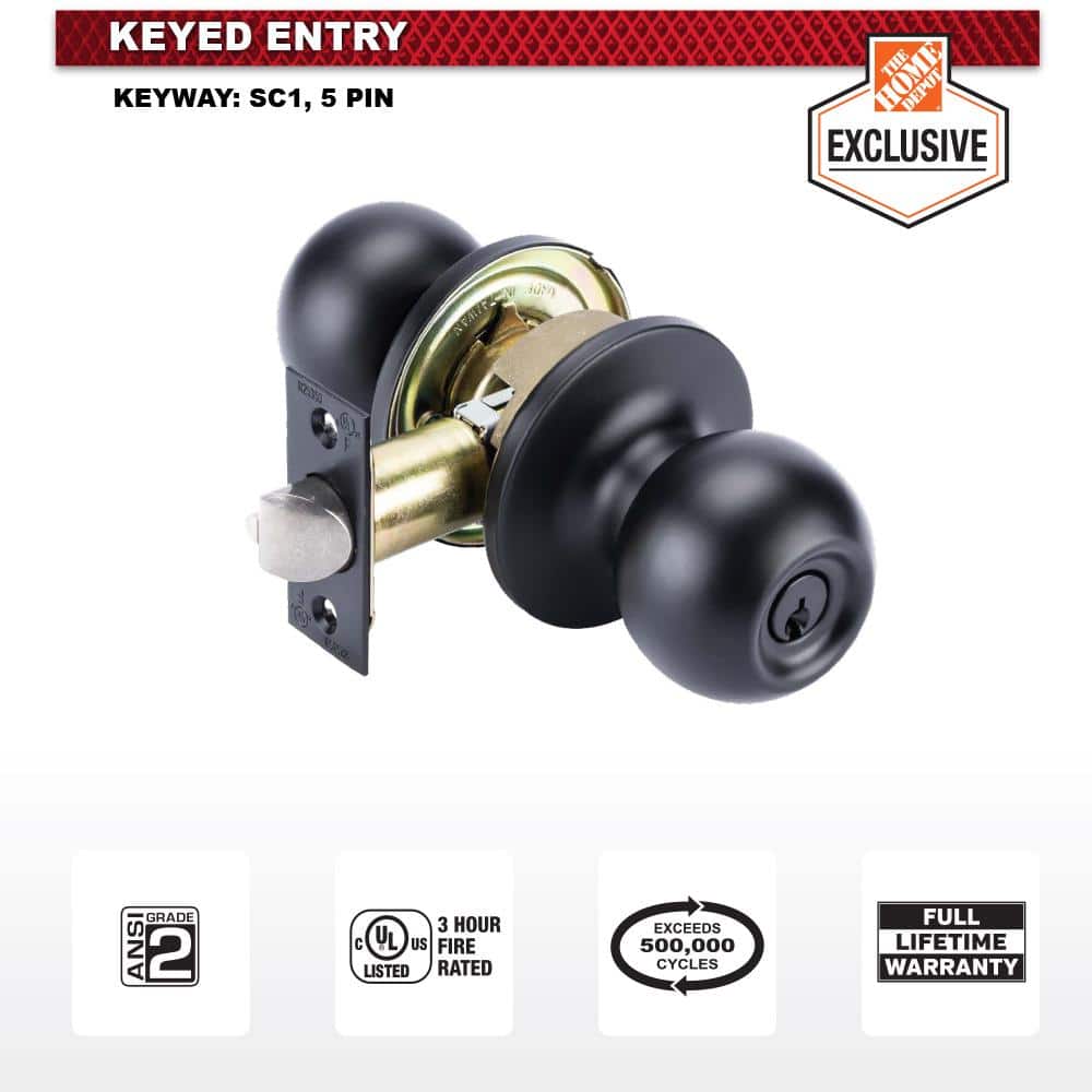 Universal Hardware Light Duty Commercial Entry Knob, UL 3-Hour Fire ...