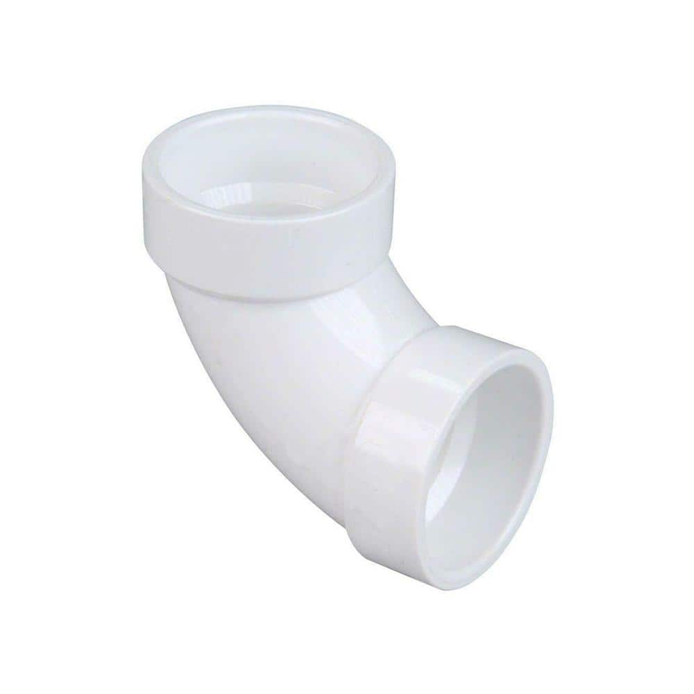 VPC 6 in. PVC DWV 90-Degree Hub x Hub Elbow Fitting 34-LP300-060B - The ...