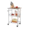 TRINITY EcoStorage Chrome Color 24 in. Stainless Steel NSF Kitchen Cart ...