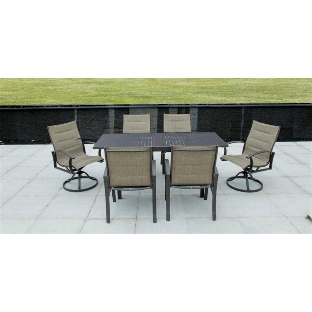 Reviews for Otryad Large Metal Outdoor Dining Table with Extension, 53 ...