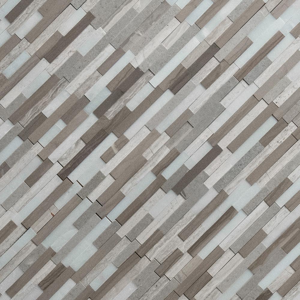 Buy Arctic Storm Interlocking 12 in. x 12 in. x 10 mm Honed Marble Mesh ...